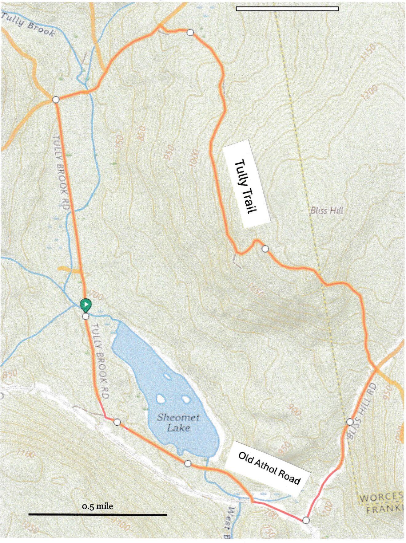 Tully Brook Road and Trail Loop Hike – Warwick, MA